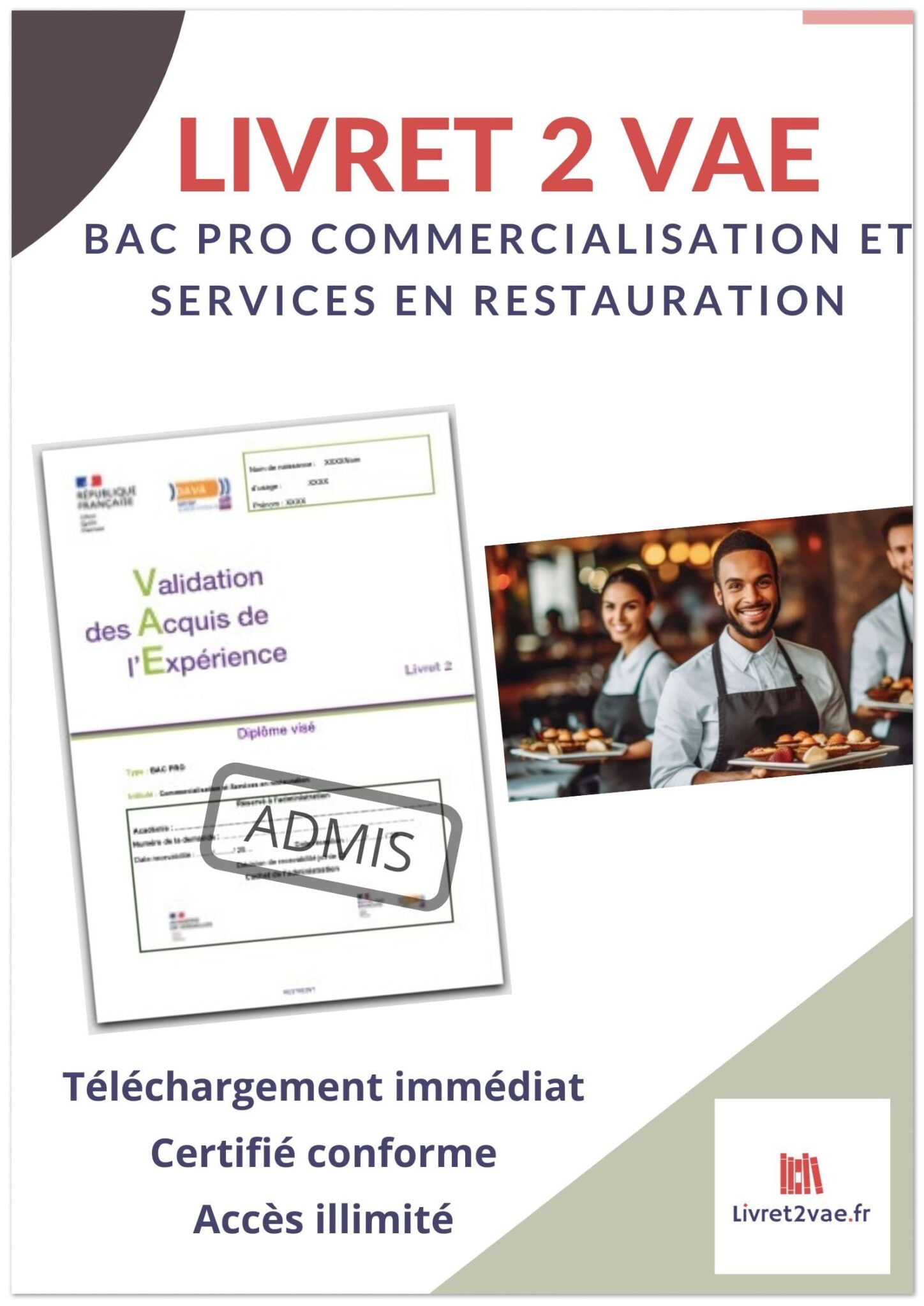 Livret 2 VAE BAC Pro - Commercialisation et Services en Restauration - ref(AFF291123STEVAN ...