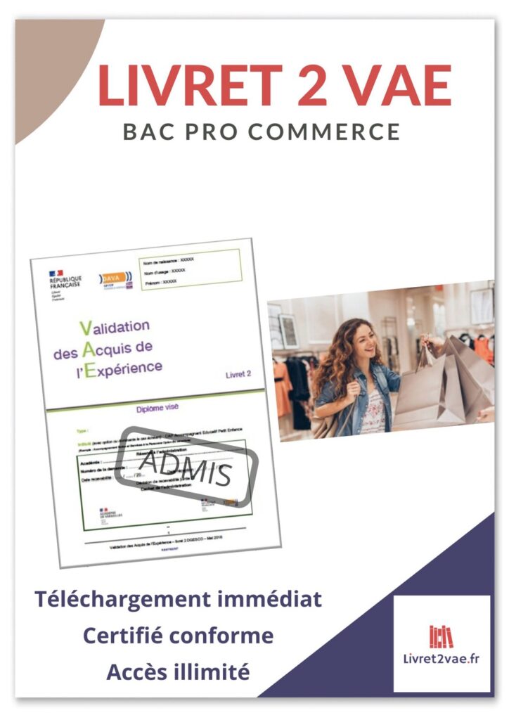 Livret 2 VAE BAC Pro – Commerce - ref(AFF260424SYLDEL) - Livret2vae.fr